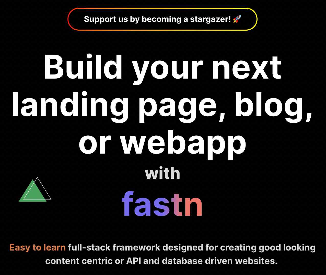 Fastn The Beginner Friendly Full Stack Framework